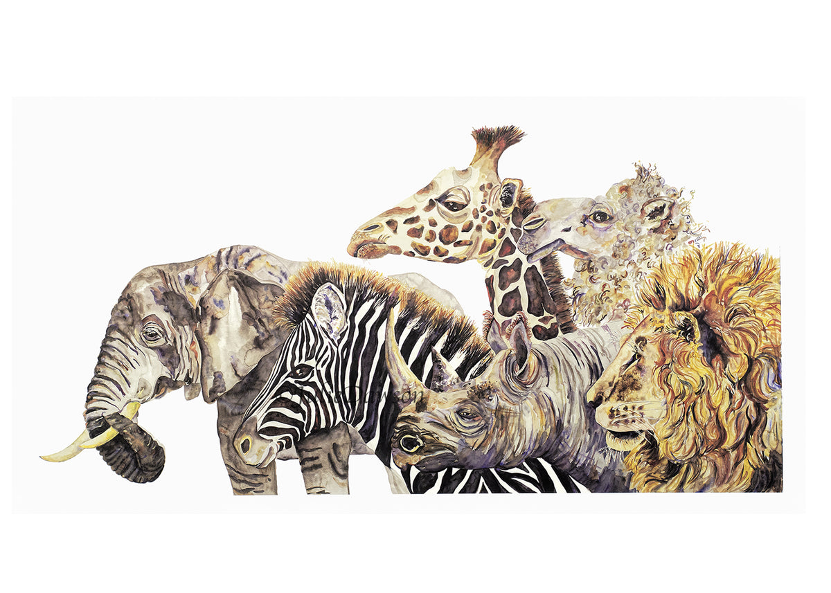 Mini Heads Talk 5x7 Reproduction – Julie Dawson Art and Design